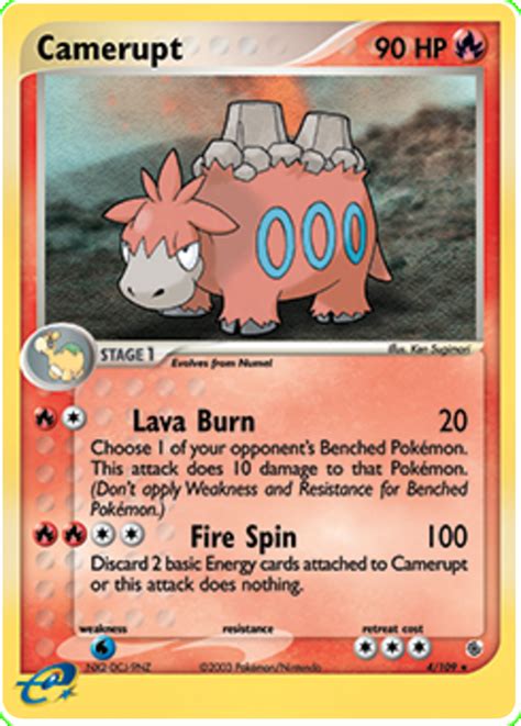 Camerupt Ex Ruby And Sapphire 4 Pokemon Card