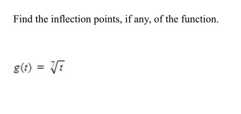Solved Find The Inflection Points If Any Of The Function Chegg