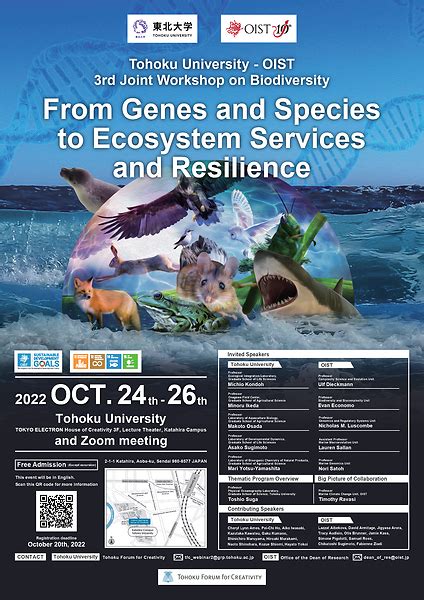Oist Tohoku University Joint Workshop On Biodiversity From Genes And Species To Ecosystem