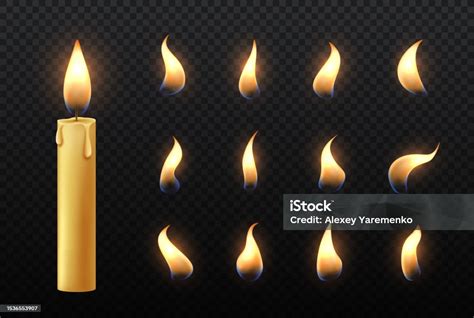 candle flame for animation set stock illustration download image now