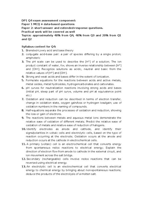 Chemistry Q4 Review Summary Computational Physics Laboratory Dp1 Q4