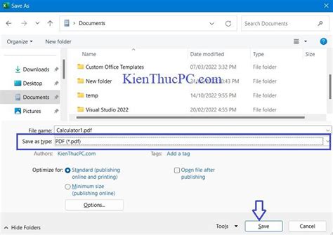cách chuyển file excel sang pdf nhanh