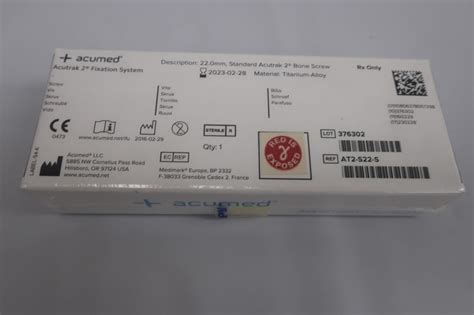 New Acumed At2 S22 S Acutrak 2 Fixation System 22 Mm Disposables