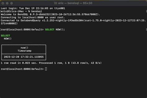 Connecting To Self Hosted Databend Using Bendsql Databend