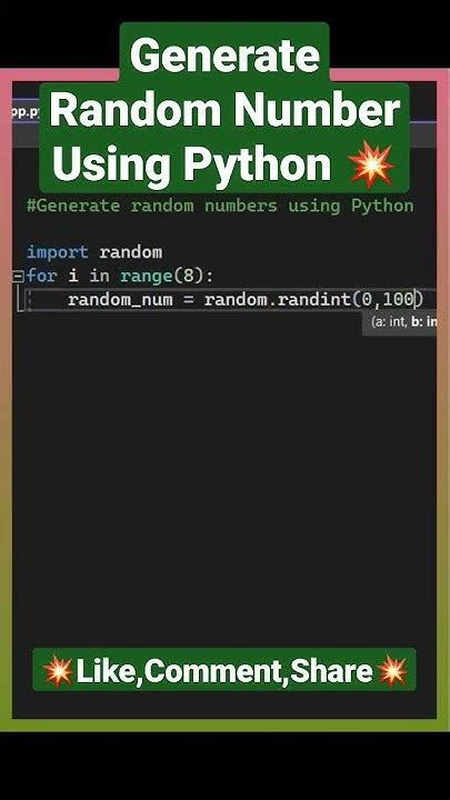 Generate Random Number Using Python Shorts Whatsapp Status