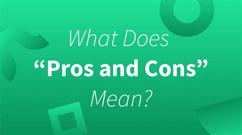 Pros And Cons Meaning Examples LanguageTool