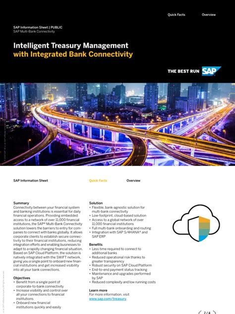 Sap Multi Bank Connectivity Solution Brief Pdf Pdf Sap Se Cloud Computing