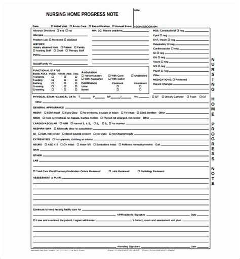 40 Nursing Progress Notes Template Markmeckler Template Design