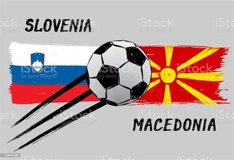 슬로베니아와 마케도니아의 국기유로 축구 선수권 대회 자격에 대 한 아이콘그런 지 0명에 대한 스톡 벡터 아트 및 기타 이미지 0명 2020년 Championship