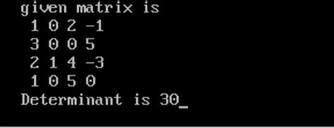 C Program To Find Determinant Of A Matrix Learn And Explore