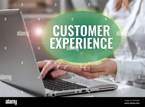 Text Sign Showing Customer Experienceinteraction Between Satisfied Customer And Organization