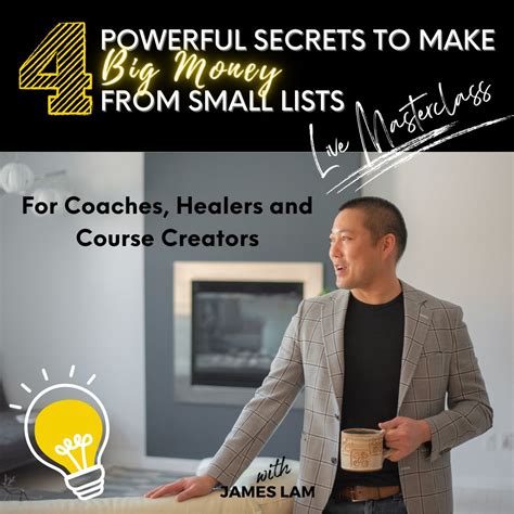 How To Make Big Money From Small Lists Masterclass Deepak Saini Health Posted On The Topic