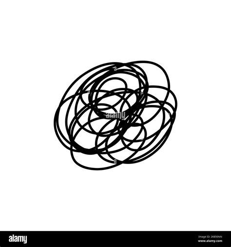 Complex Line Complicated Way Messy Ball Concept Loading Idea Vector Process Stock Vector