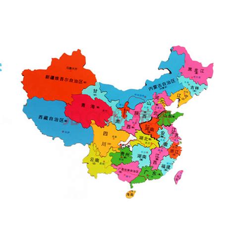 中国地图拼图 50年代的中国地图拼图