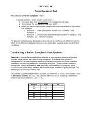Understanding Paired Samples T Test For Research Course Hero