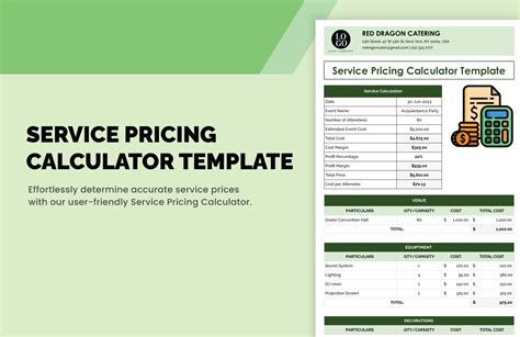 Service Pricing Calculator Template In Excel Google Sheets Download Template Net