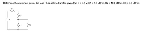 solved find the voltage across the load resistor rl given