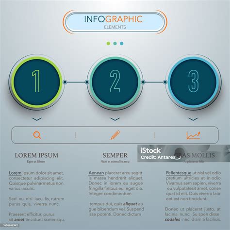 세 가지 원 옵션 또는 단계 패턴 벡터 그림입니다 워크플로 레이아웃 다이어그램 숫자 옵션 스텝업 옵션 웹 디자인 인포그래픽에