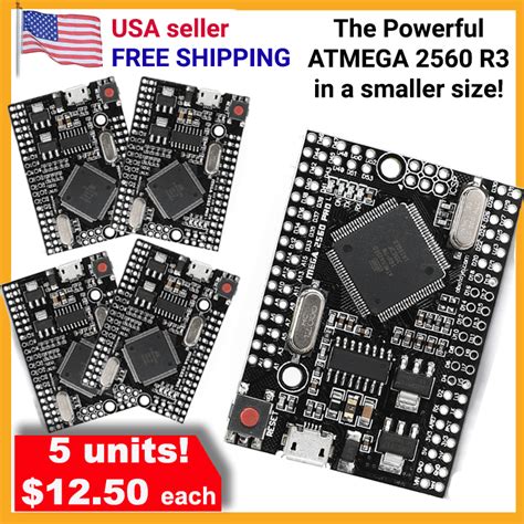 5 Units Atmega 2560 R3 Mini Pro Ch340 Board Compatible With Arduin Boardsandsensors