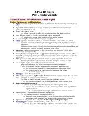 CPPA 125 Notes Module 1 Pdf CPPA 125 Notes Prof Jennifer Zubick Module 1 Notes Introduction