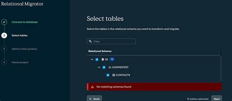 relational migrator no matching schemas found welcome mongodb developer community forums