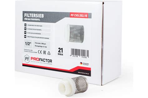 Фильтрующая сетка обратного клапана PROFACTOR 1/2" PF CVS 252.15 ...