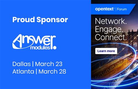 Answermodules Op Linkedin Opentext Answermodules Proudsponsor