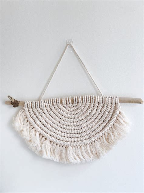 Macrame Wall Hanging Macrame Half Circle Macrame Sun Etsy