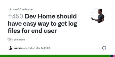 Dev Home Should Have Easy Way To Get Log Files For End User · Issue