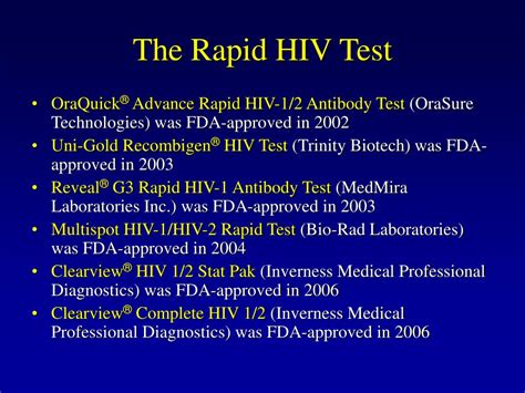 PPT Implementing HIV Rapid Testing In The Emergency Department A Best Practice PowerPoint