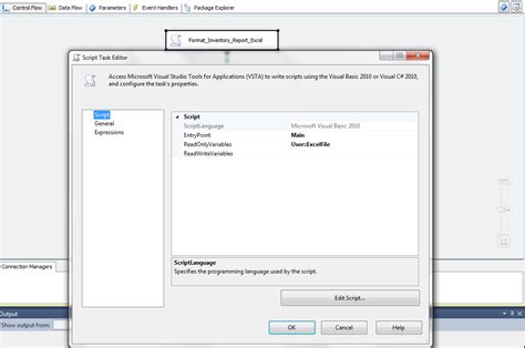 Ssis Script Task Vba Codes References