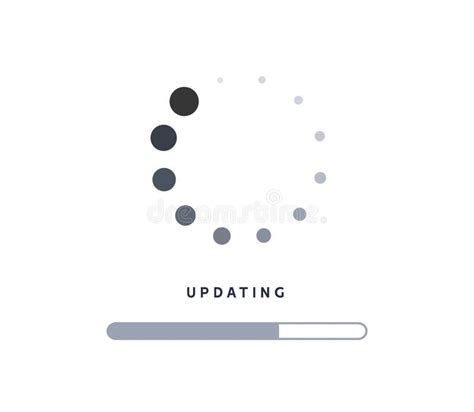 System Software Update Or Upgrade Application Loading Process Symbol Web Screen Stock Vector