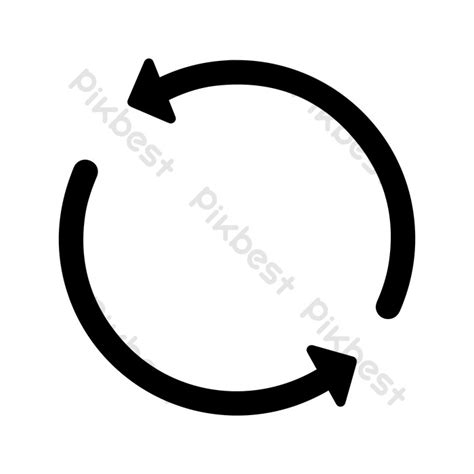 Refresh Circle Icon Vector On White Background Cycle Repeat Loop