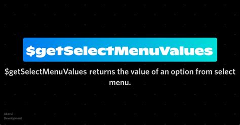 getselectmenuvalues aoi js — documentation
