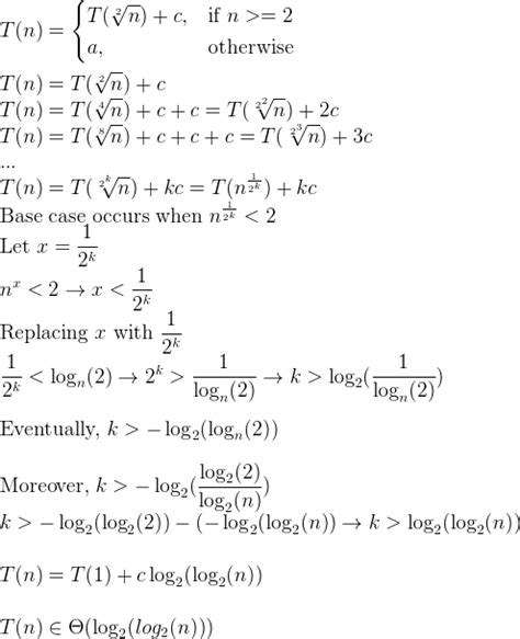 Performance What Is Time Complexity Of The Following Function Stack Overflow
