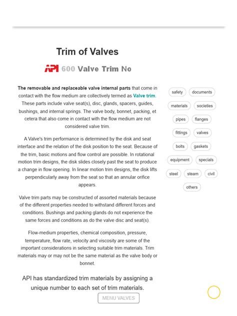 Trim Numbers Of Valves Api 600 Download Free Pdf Valve Corrosion