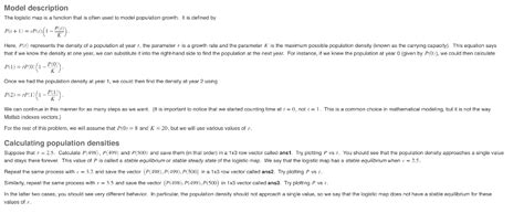 Solved Model Description The Logistic Map Is A Function That Chegg