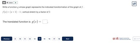 Solved Write A Function G Whose Graph Represents The