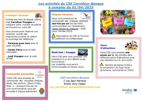 nouvelle plaquette du cse à compter du 01 04 2023