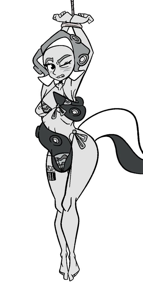 Rule 34 Agent 8 Splatoon Bikini Blush Breasts Dubious Consent