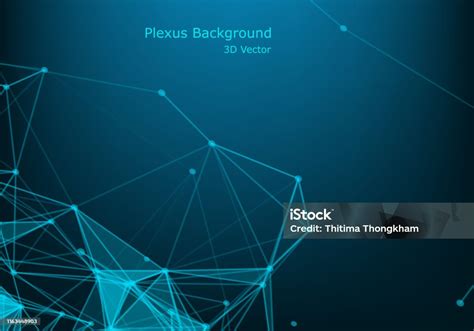 연결된 선과 점으로 기술 추상적 인 배경 빅 데이터 시각화 원근 배경 시각화 분석 네트워크 벡터 일러스트레이션 0명에 대한 스톡