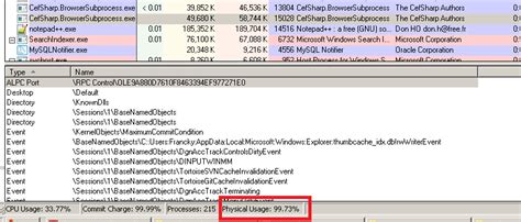 Windows Process Explorer Showing RAM Use Of Super User