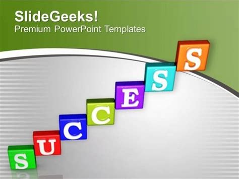Success Stairs Business Growth PowerPoint Templates Ppt Backgrounds For Slides