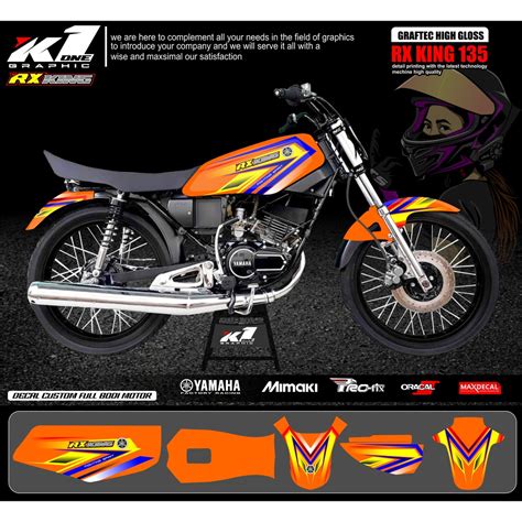 Jual DECAL RX KING DESAIN TERBARU WARNA ORANGE KODE 02C TERMURAH Shopee Indonesia