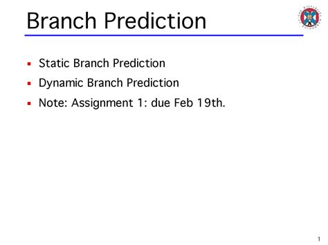 static branch prediction docsity