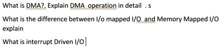 What Is DMA Explain DMA Operation In Detail S What Is The Difference Between I O Mapped I O