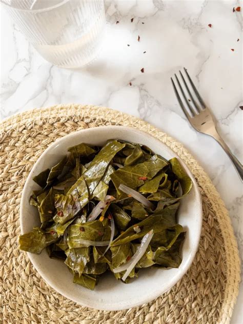 Easy Vegetarian Collard Greens Recipe Slow Cooker The Sunshine Pantry