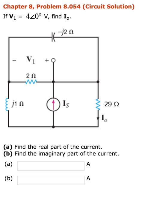 Solved Chapter 8 Problem 8054 Circuit Solution If V1