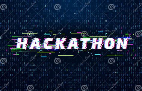 Hackathon Background Hack Marathon Coding Event Glitch Poster And