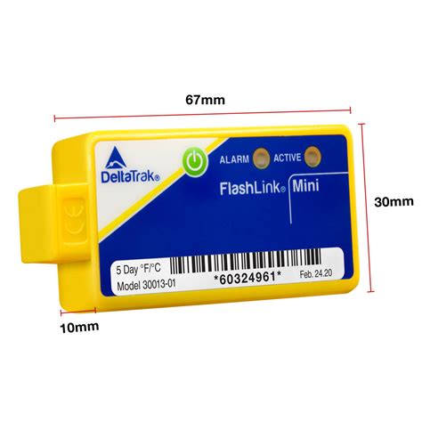Data Loggers DeltaTrak FlashLink Mini In Transit Logger 10 Pack